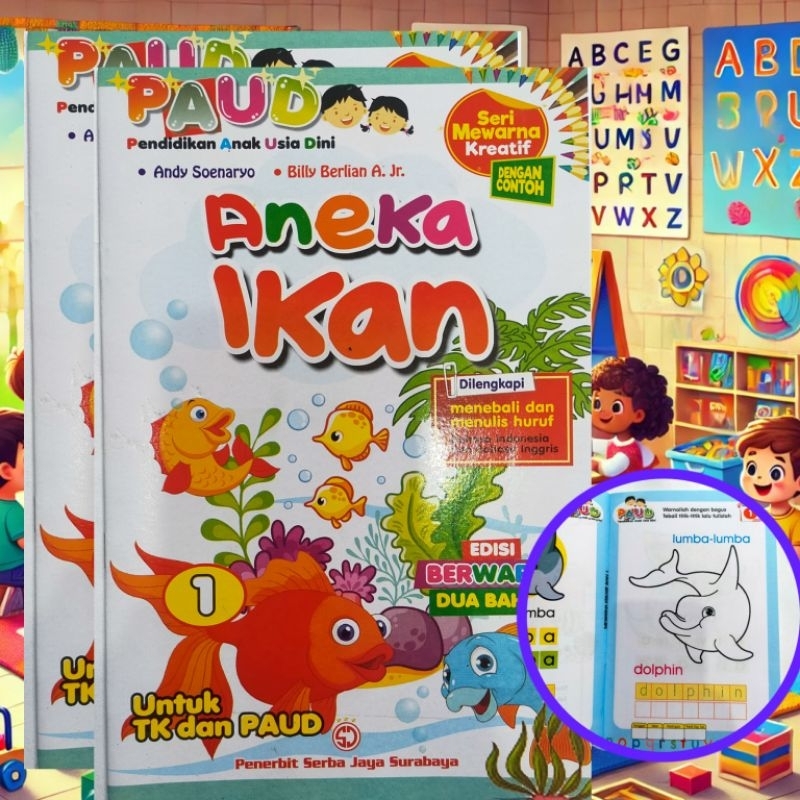 Jual Aneka Ikan | Buku PAUD Berwarna Dua Bahasa | Shopee Indonesia