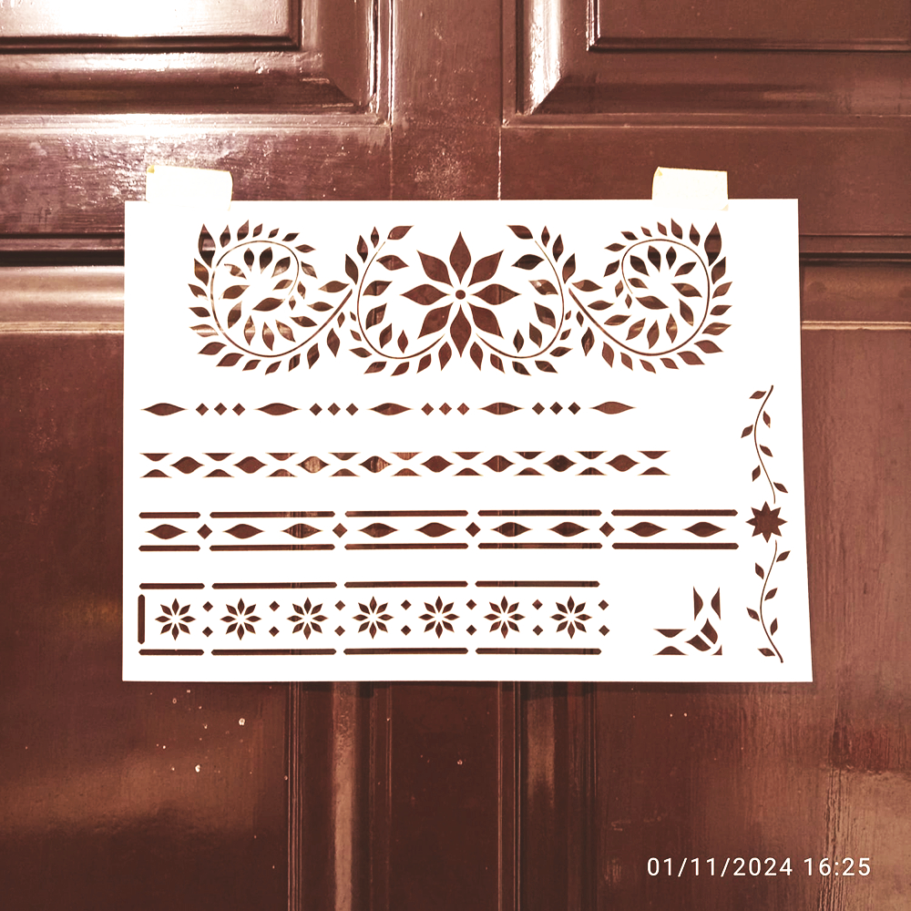Jual Stencil Vintage List Border Ukuran A3 | Shopee Indonesia