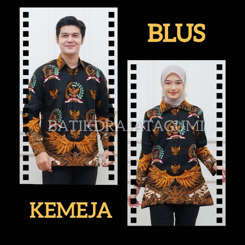 Jual SERAGAM BAJU BATIK BPD PRIA DAN WANITA TERBARU LAPIS FURING BAHAN ...