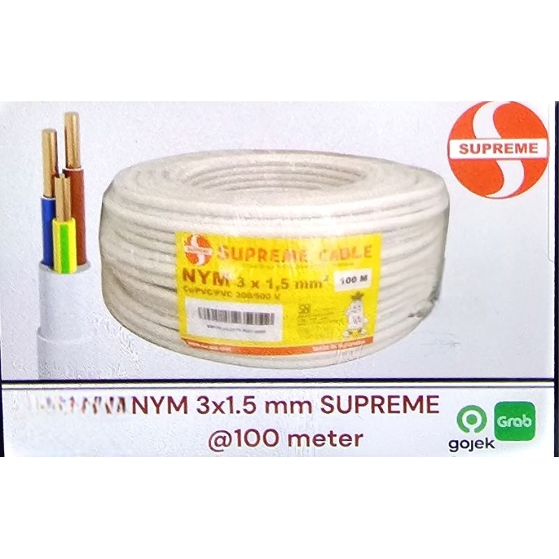 Jual SUPREME KABEL TEMBAGA NYM 3X1.5 100M | Shopee Indonesia