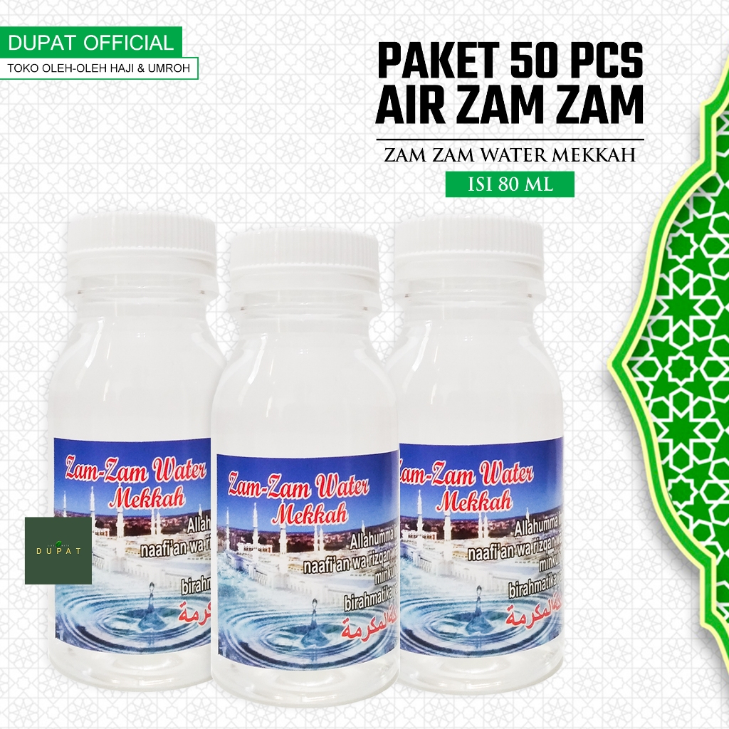 Jual Paket 50 Botol Air Zam Zam Asli Original 80 ml | Shopee Indonesia