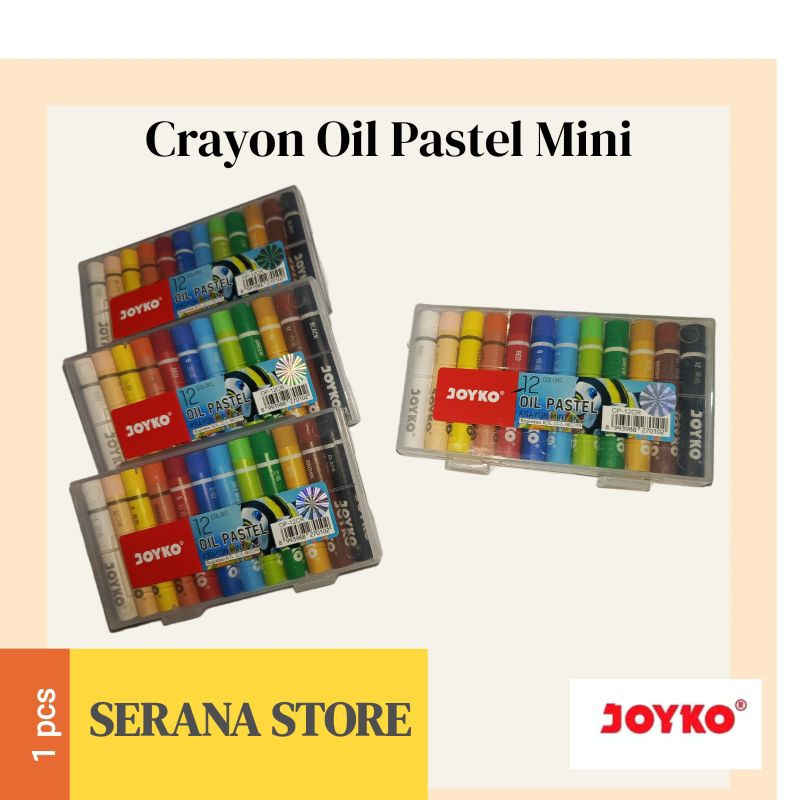 Jual CRAYON JOYKO OP-12 MINI / CRAYON MINYAK ISI 12 WARNA PENDEK KECIL ...