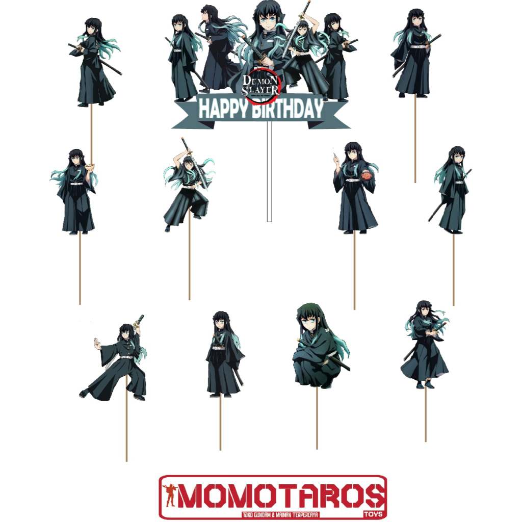 Jual Topper cake Tokito Muichiro Demon slayer isi 11 pcs | Shopee Indonesia