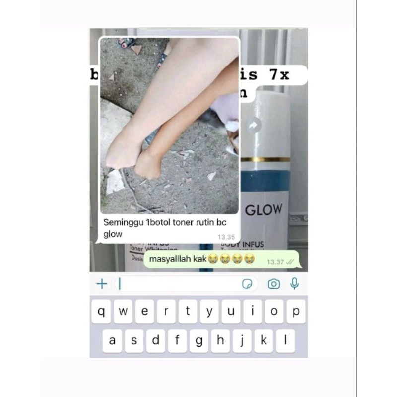 Jual BC GLOW Body Infus Toner Badan Whitening (7× mencerahkan) | Shopee ...
