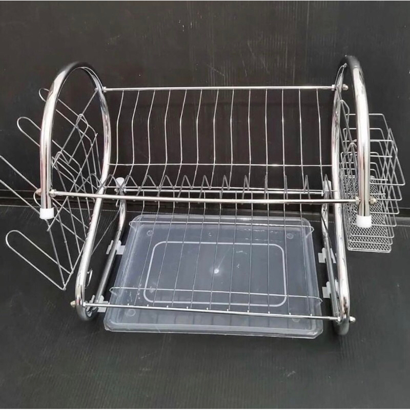 Jual RAK PIRING STAINLESS 2 Susun | Shopee Indonesia