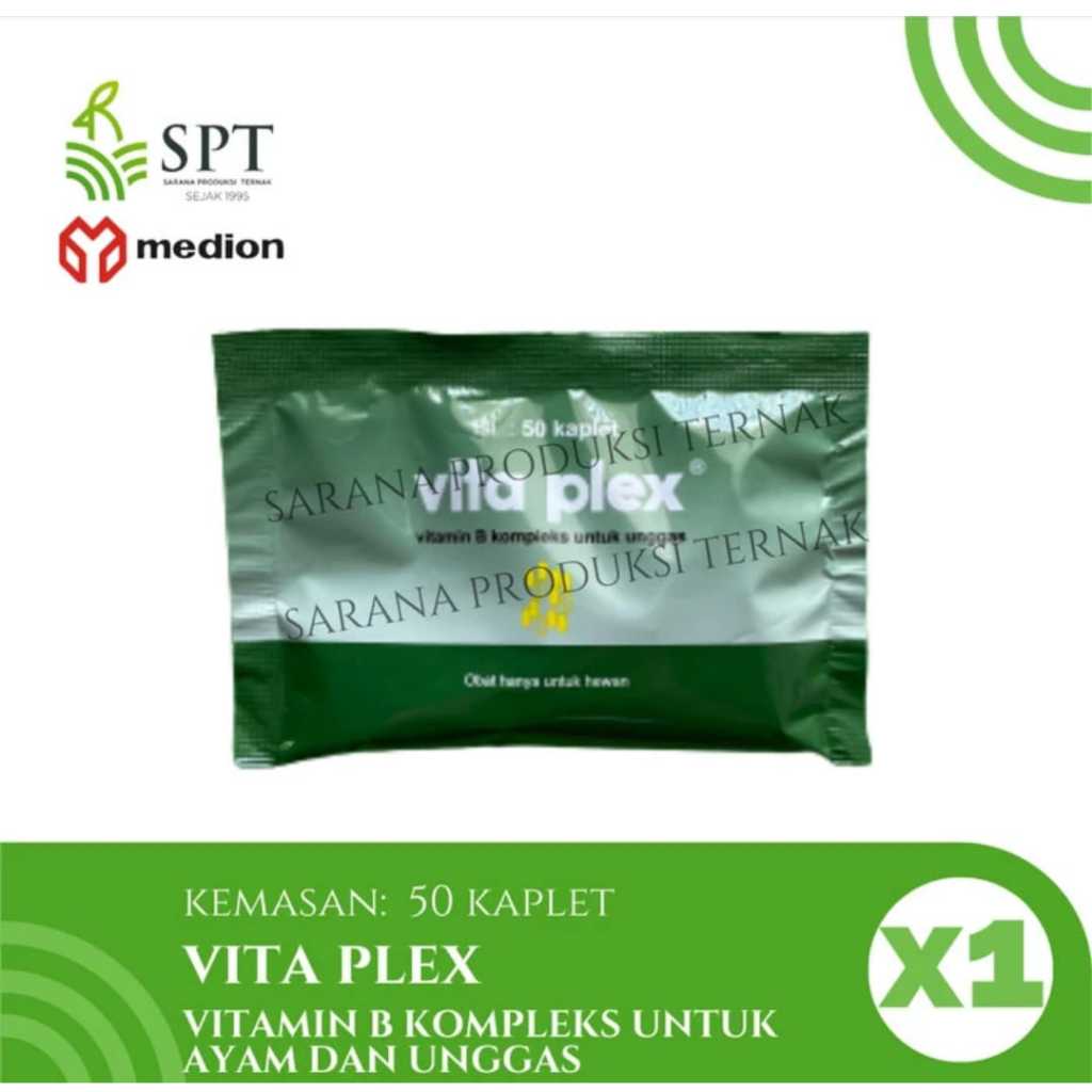 Jual VITA PLEX MEDION SACHET ISI 50 KAPLET VITAMIN B KOMPLEKS VITAPLEX ...