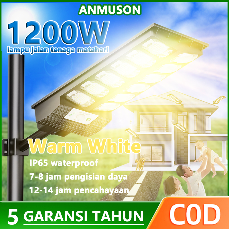 Jual ANMUSON 1200W lampu solar cell (WARNA KUNING) lampu jalan tenaga ...