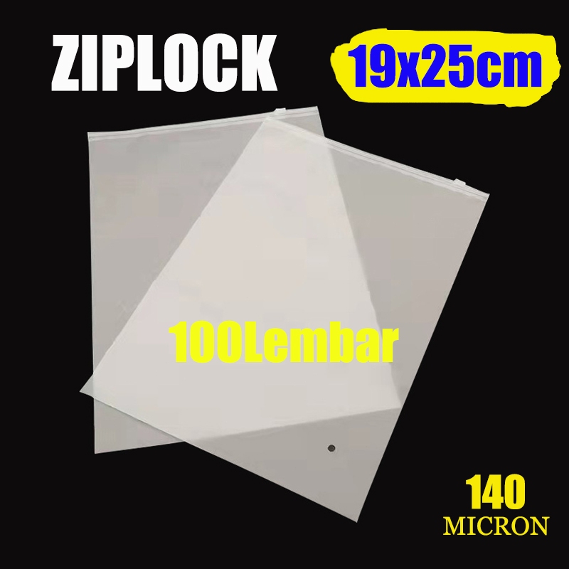 Jual 19x25cm 100PCS Plastik Ziplock Baju Packing Travel Zipper Bag Doff ...