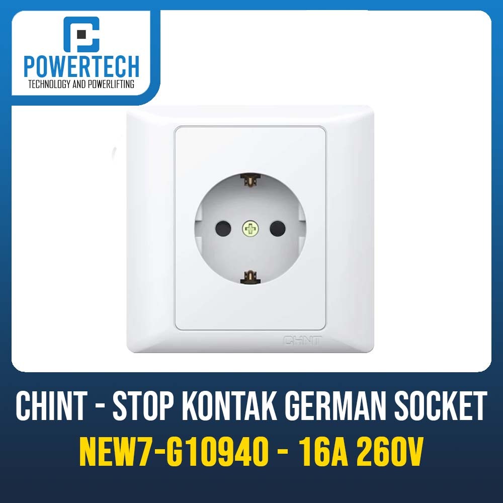 Jual CHINT Stop Kontak Socket NEW7G - WHITE 10940 SOCKET | Shopee Indonesia