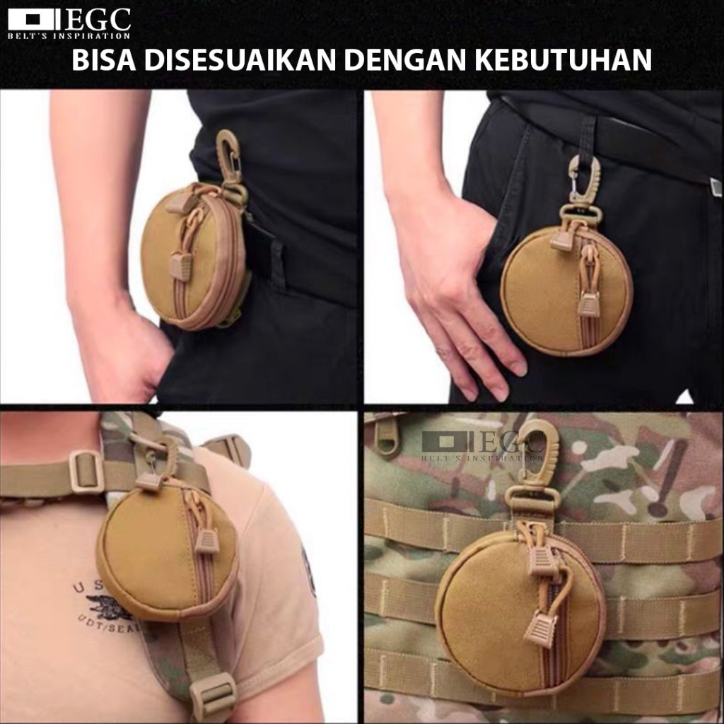 Jual [EGC] Pouch Mini organizer Travel Dompet Koin/Kartu Gantungan Tas Mini Bulat - ZE-016 ...