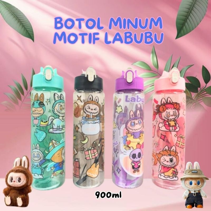 Jual [900ml] Botol Minum Motif Labubu / Botol Minum Bekal Anak Sekolah Labubu | Shopee Indonesia