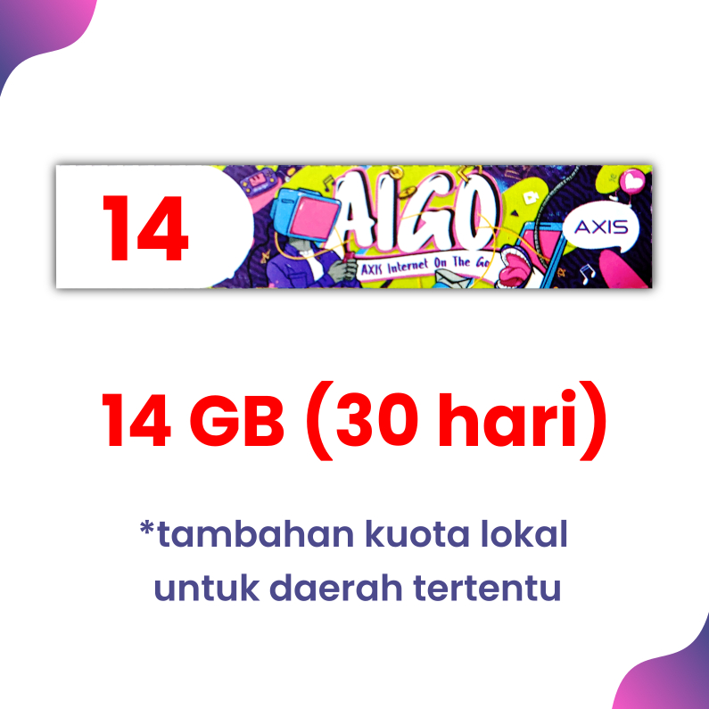 Jual Voucher AXIS 14 GB (30 hari) - Kuota Sesuai Daerah | Shopee Indonesia