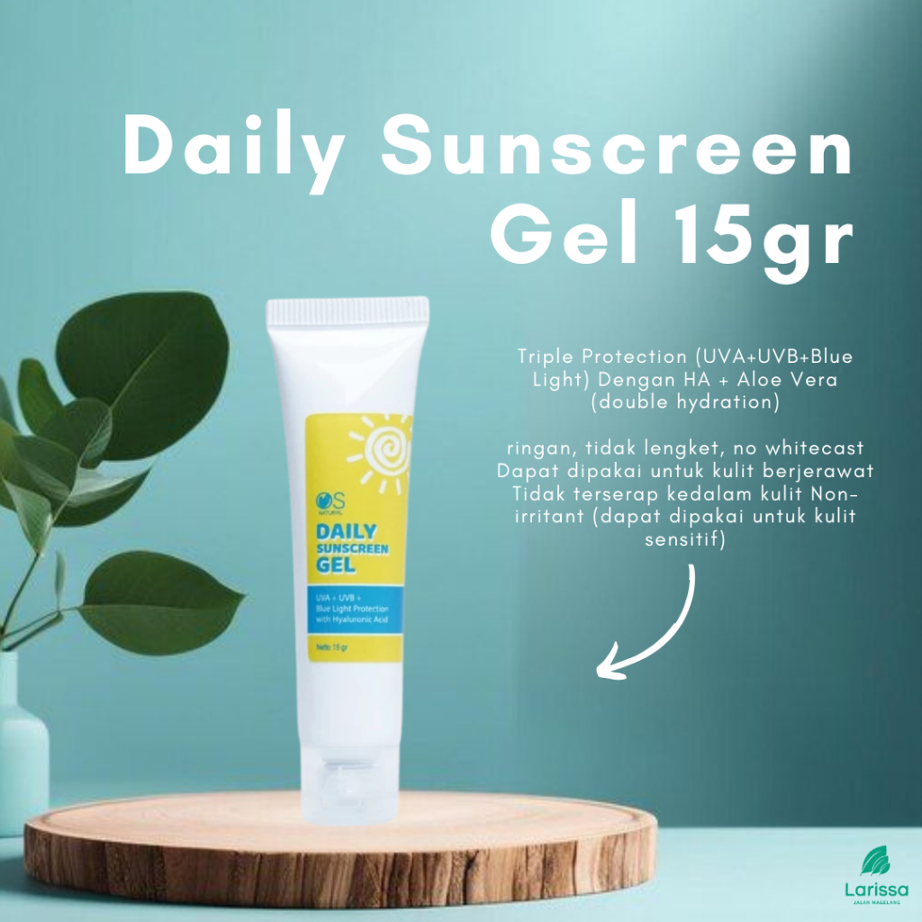 Jual LARISSA JAMAL - DAILY SUNSCREEN GELSPF 30 Dengan Triple Protection (UVA+UVB+Blue Light ...