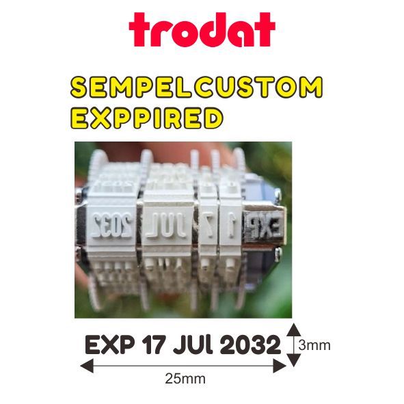 Jual Stempel Trodat EXP Kode Produksi Tanggal, Bulan Tahun | Shopee ...