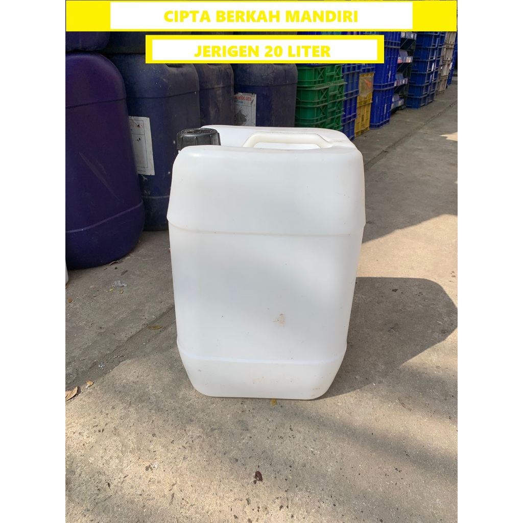 Jual Jerigen Putih 20kg Jerigen Putih 20 Liter Drigen Putih 20liter | Shopee Indonesia