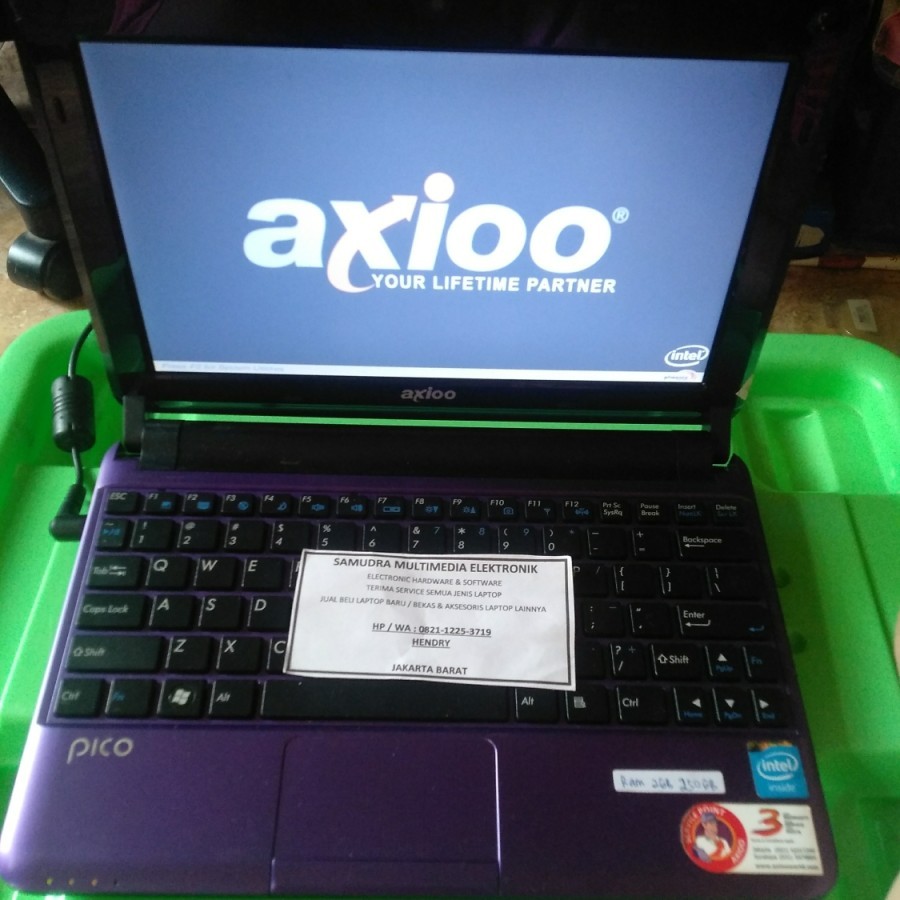 Jual notebook Axioo pico w217cu/cjm ram 2gb hardisk 250gb normal ...