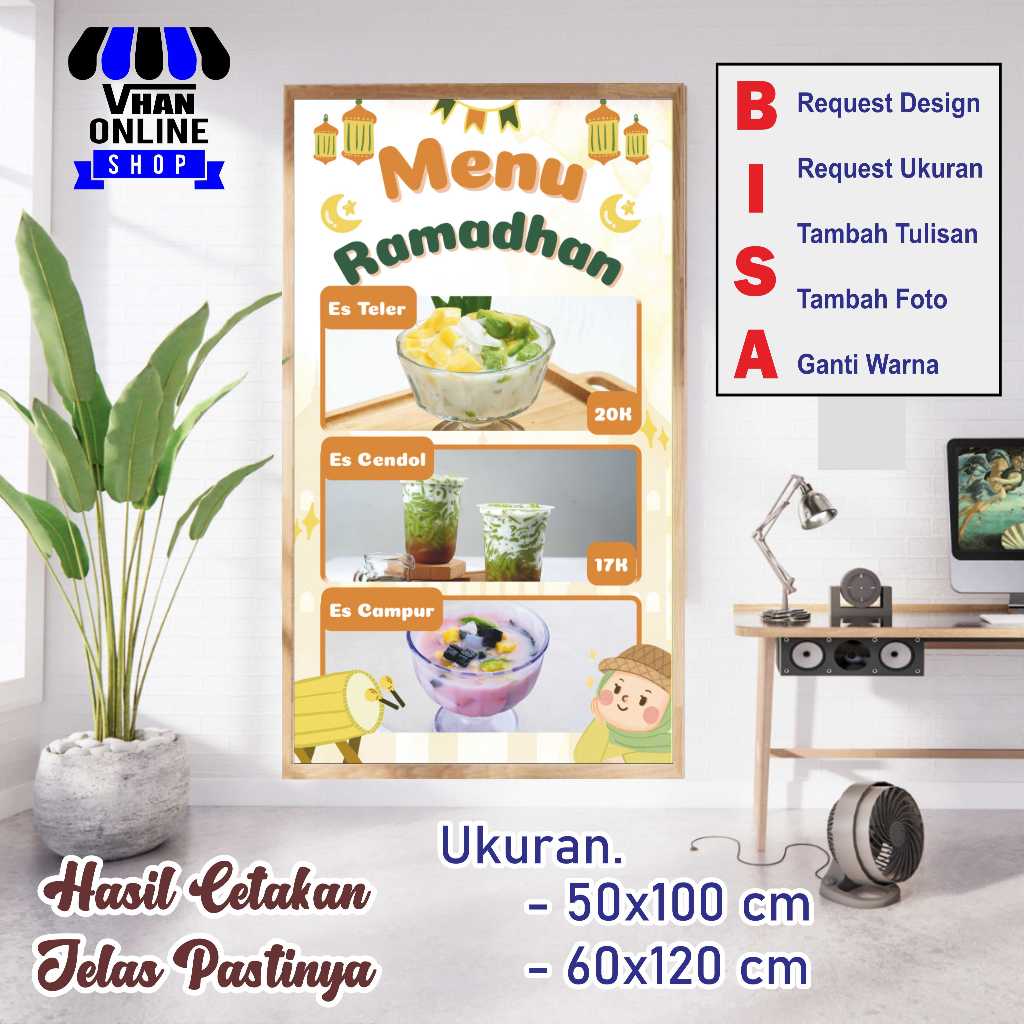 Jual Cetak Spanduk Banner Menu Takjil Ramadhan Bahan Bagus | Shopee ...