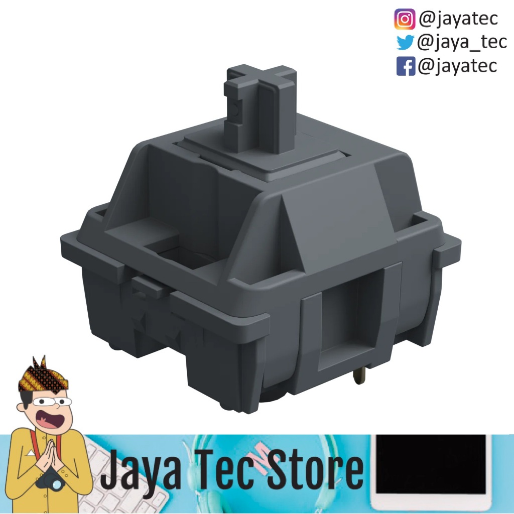 Jual Akko POM Silver Switch Mechanical Keyboard Linear - Plate Mount ...