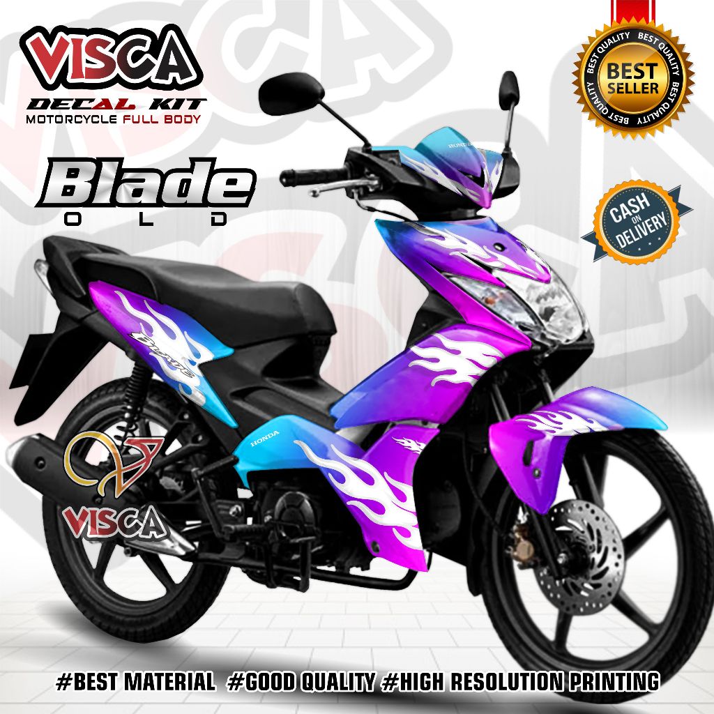Jual Decal Blade 110 Old Full Body Stiker Motor Blade 110 Lama Full ...