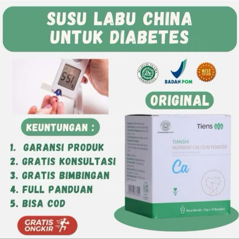 Jual SUSU LABU CINA DIACONT TIENS / MENURUNKAN KADAR GULA DARAH ...