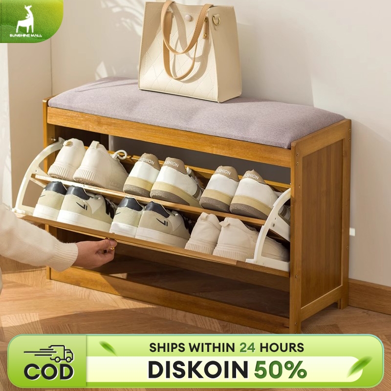Jual Rak Sepatu Kayu Duduk Rak Sepatu Sofa Lemari Sepatu Kursi Rak ...