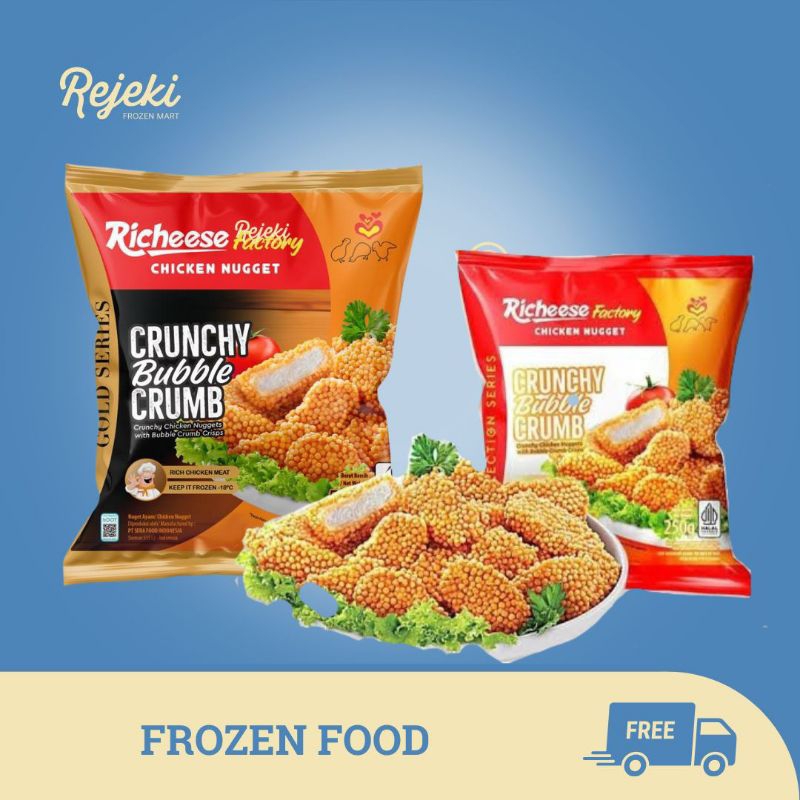 Jual Richeese Nugget Naget Crunchy Bubble Crumb - Rejeki Frozen Mart ...
