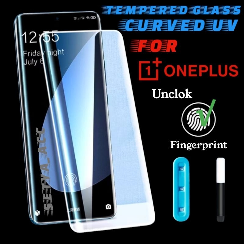 Jual Tempered Glass Curved UV Nano Liquid Clear Bening OnePlus One Plus ...