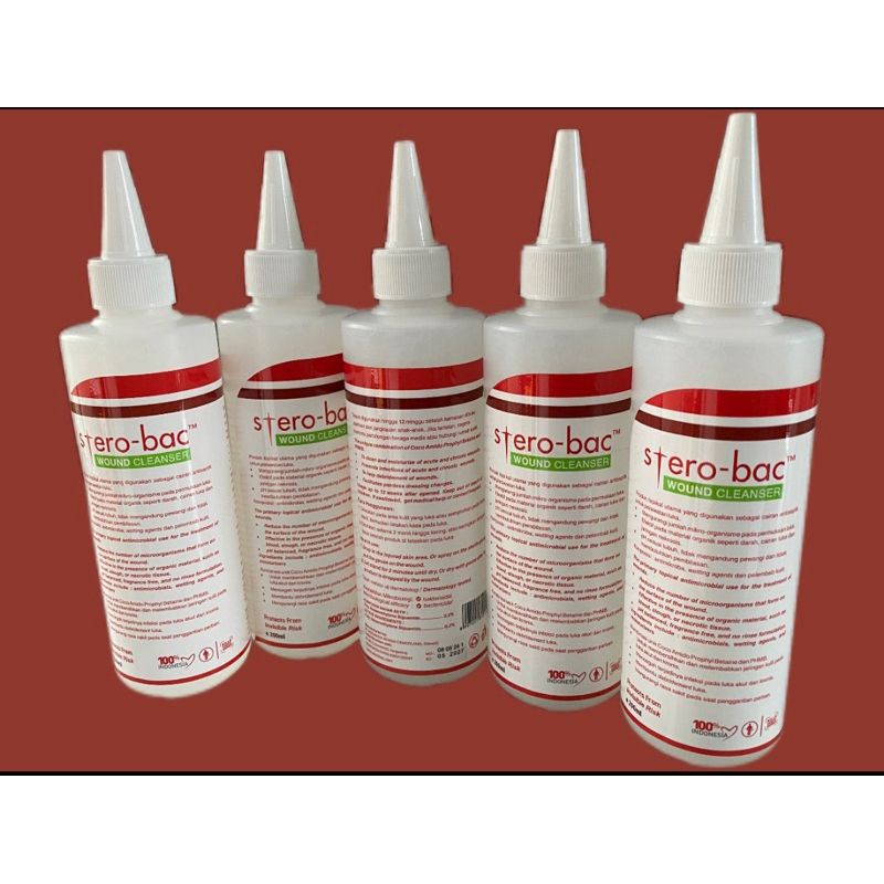 Jual Sterobac 200ml / cosmomed 350ml wound cleanser cairan pencuci luka ...