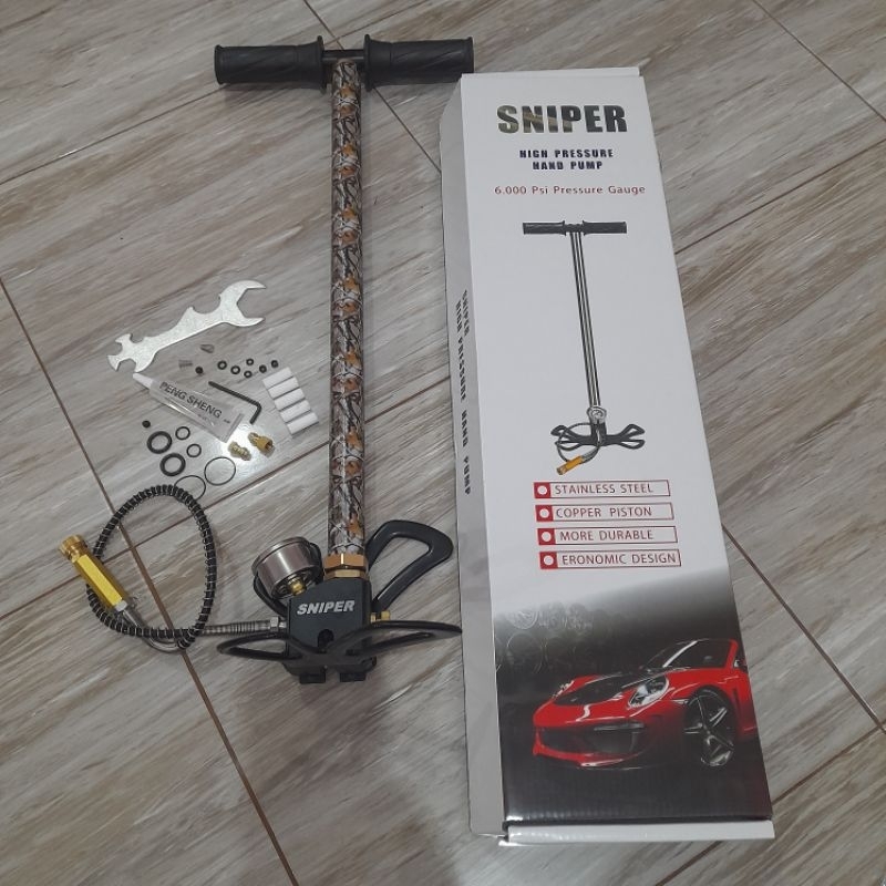 Jual POMPA PCP 3 STAGE WARNA CAMO, POMPA PCP MANOMETER 6000 PSI, POMPA ...