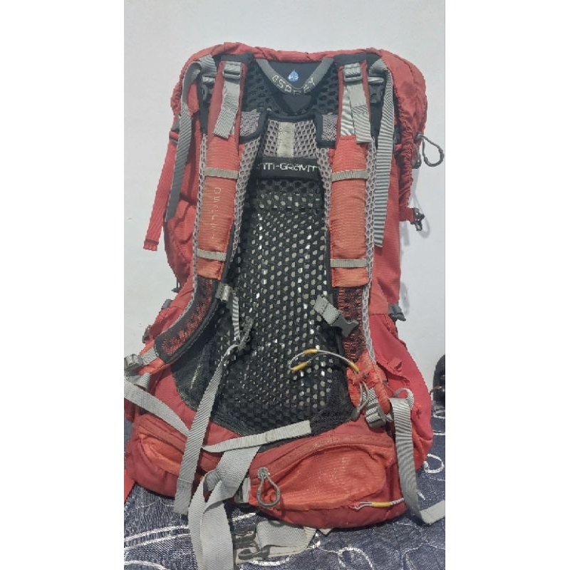 Jual TAS KERIL/CARRIER OSPREY ATMOS AG 65 RED SECOND | Shopee Indonesia