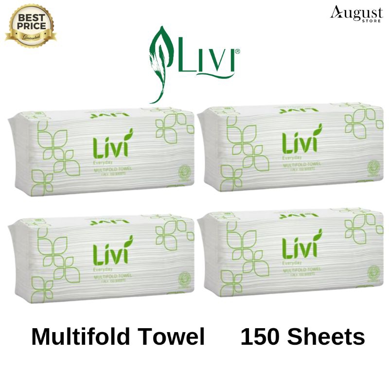 Jual [4 PACK] Tissue Dapur Livi Everyday Multifold 150 Sheets / 1 Ply ...