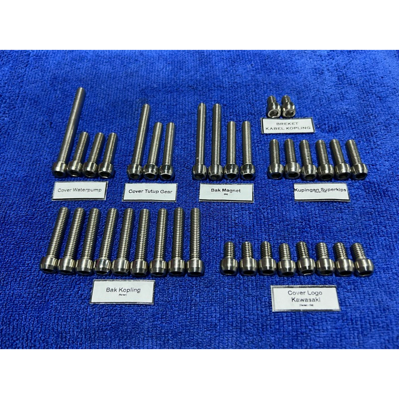 Jual Baut L Stainles Baut Bak Mesin Ninja R Ninja SS Dan Ninja RR Ala Baut Titanium | Shopee ...