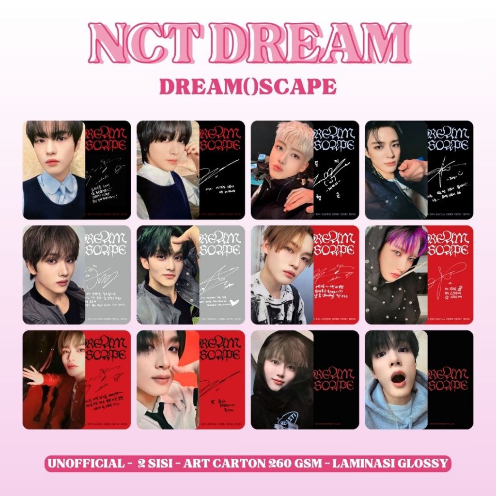Jual Photocard NCT DREAM DREAM()SCAPE - PC Premium 2 Sisi Kartu Kpop Merch Unofficial | Shopee ...