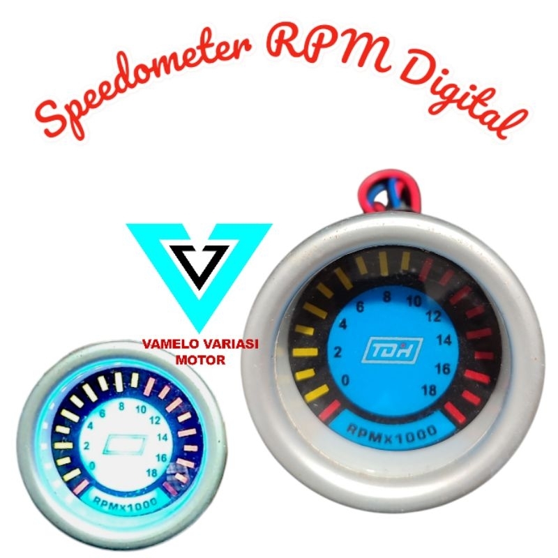 Jual RPM SPEED METER SPEEDOMETER DIGITAL AMPERE BULAT | Shopee Indonesia