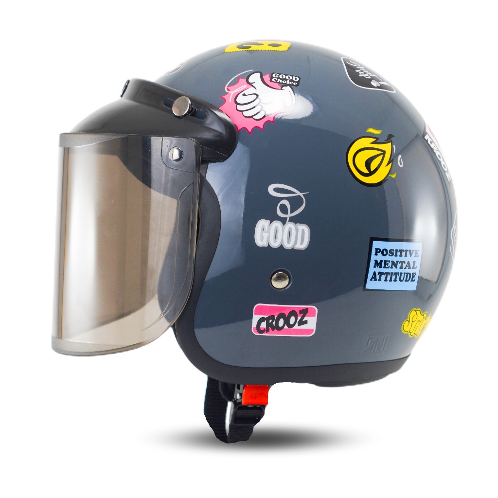 Jual Rsix Helm Retro Bogo Pria Wanita SNI Terbaru Motif Gravity ...