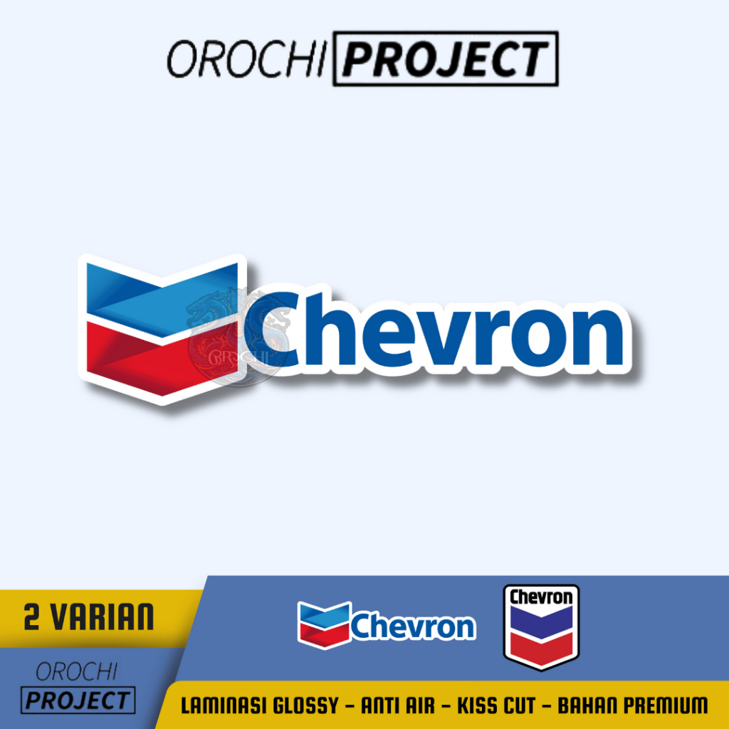 Jual Sticker Stiker Brand Logo Chevron Gas Station Vinyl Glossy Anti ...