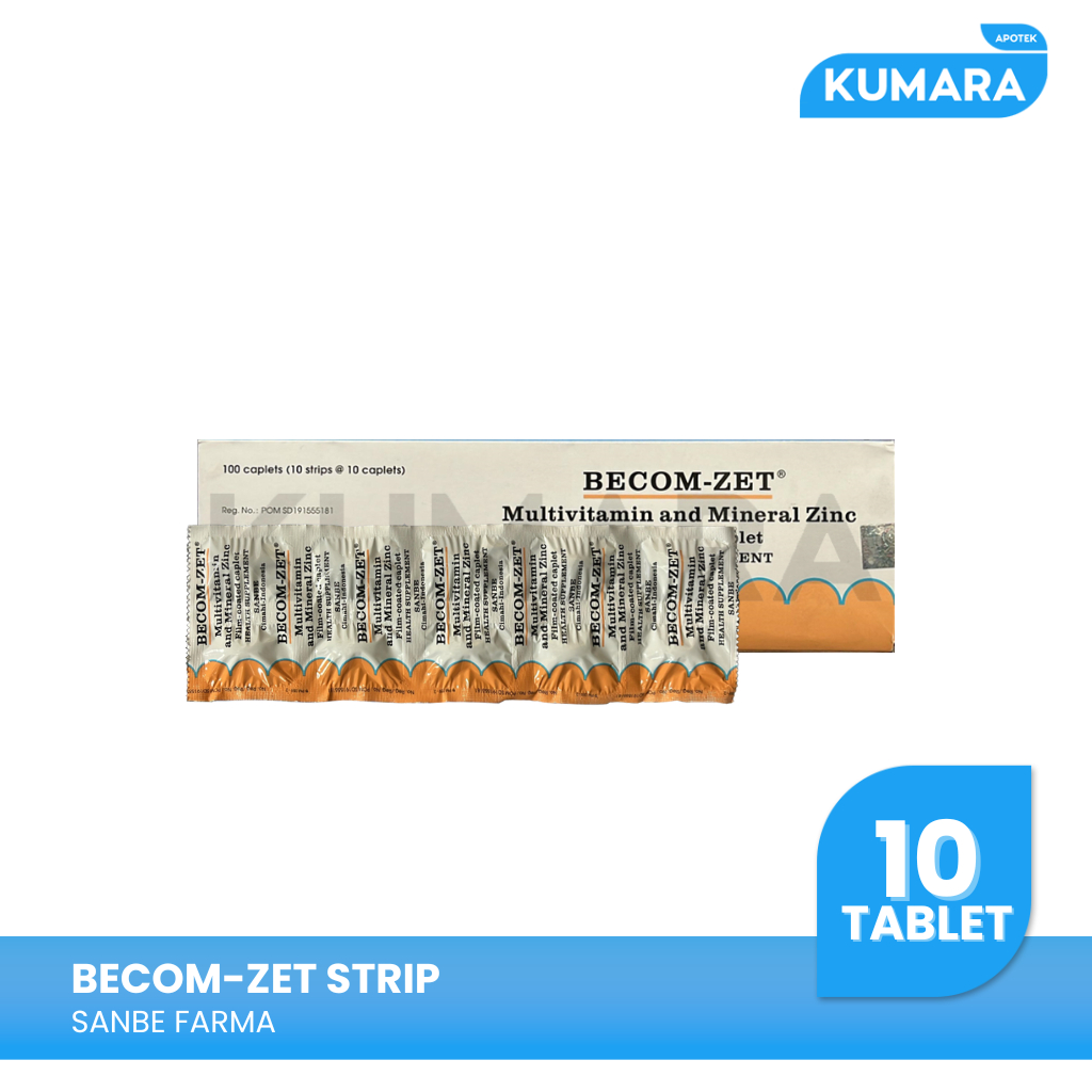 Jual Becom-Zet Strip Multivitamin Mineral 10 Tablet | Shopee Indonesia