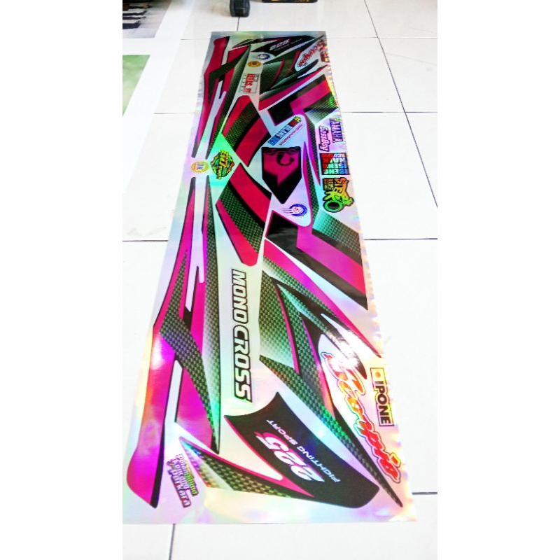 Jual stiker striping Scorpio Steko tangki hitam body hitam | Shopee ...