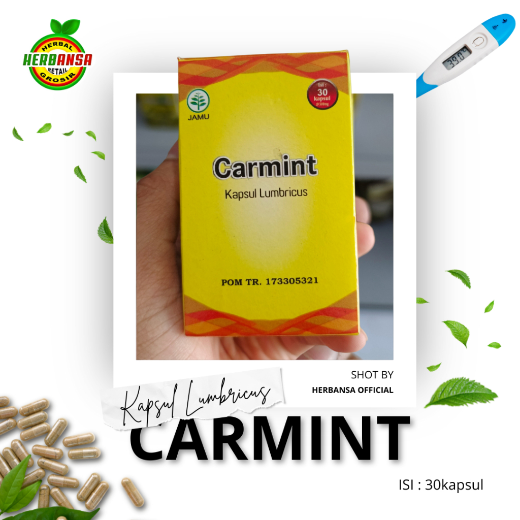 Jual OBAT DEMAM | CARMINT kapsul pereda demam ekstrak cacing isi ...