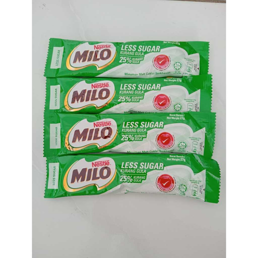 Jual Nestle Milo Less Sugar Bubuk Malt Coklat Malaysia eceran / saset ...