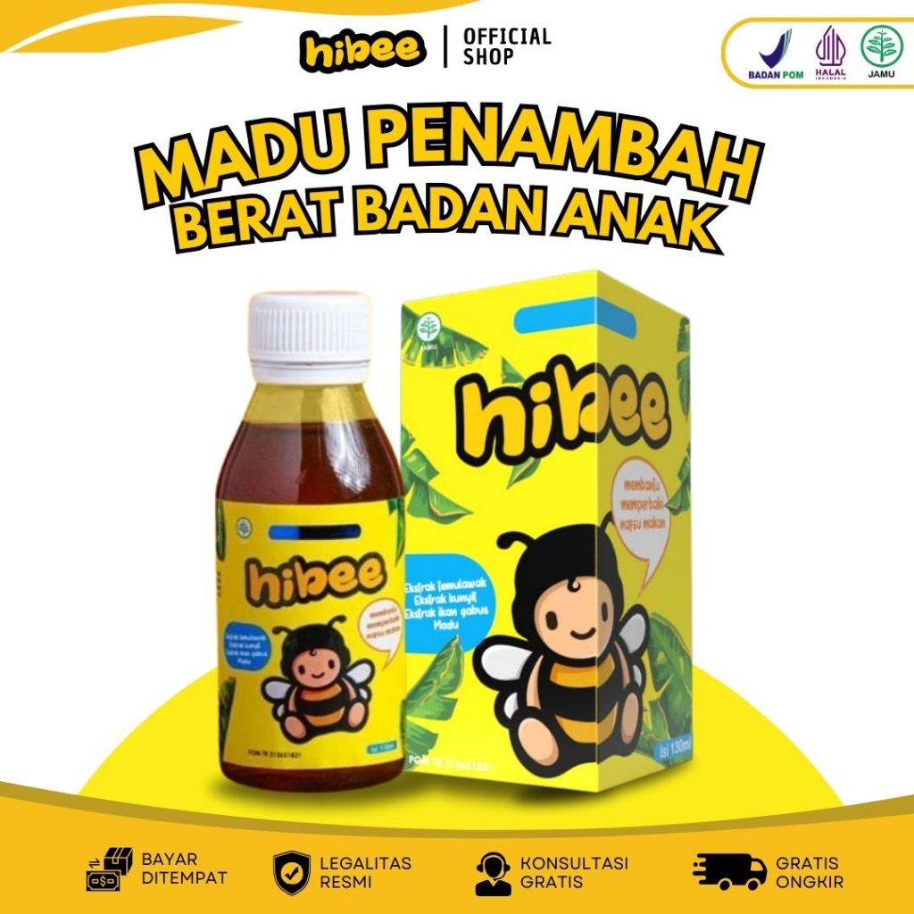 Jual Hibee Original Madu Gemuk Anak - Multivitamin Nutrisi Penambah ...