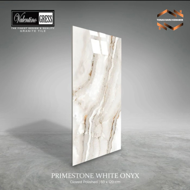 Jual Granit 60x120 Valentino Gress Prime Stone White Onyx | Glazed ...