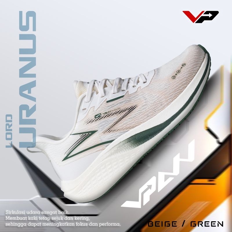 Jual VPAN - LORD URANUS | BEIGE & GREEN Sepatu Running Sneakers Casual Sport Pria Wanita Outdoor ...