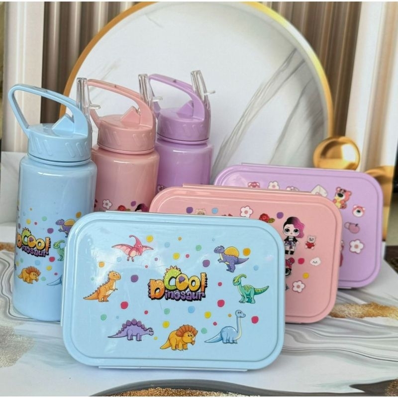 Jual Jual Lunch Box Anak Set Botol Minum/ Kotak Makan Anak + Botol Minum | Shopee Indonesia