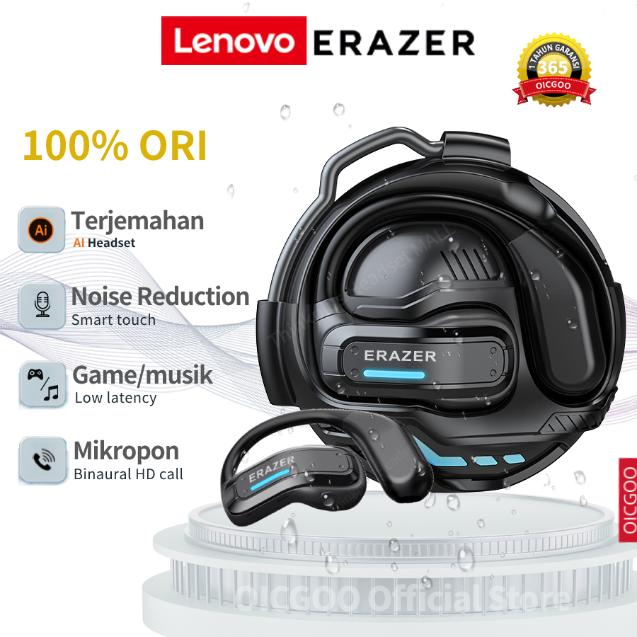 Jual Original Lenovo ERAZER X8 Headset Bluetooth 5.4 Wireless Earphone ...