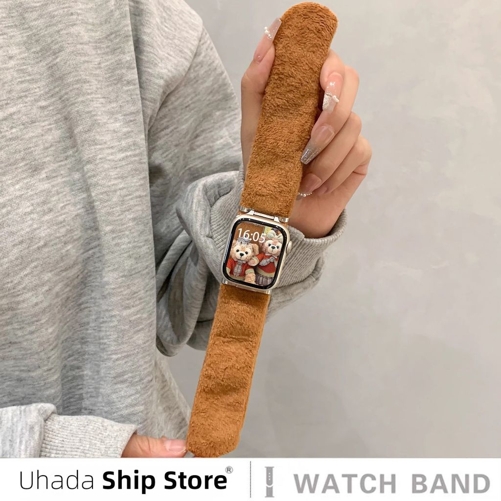 Jual Creative Plush Watch Strap For Apple Watch Series 10 9 8 7 6 SE ...