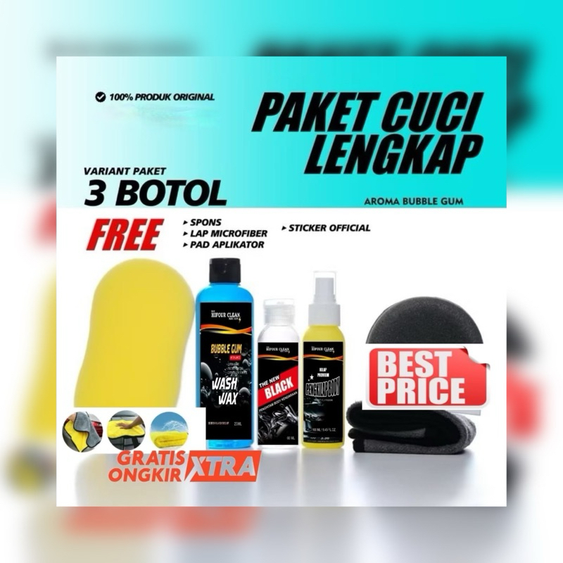 Jual NO.1 TERLARIS PAKET LENGKAP 3 ITEAM / PAKET CUCI KENDARAAN MOTOR ...