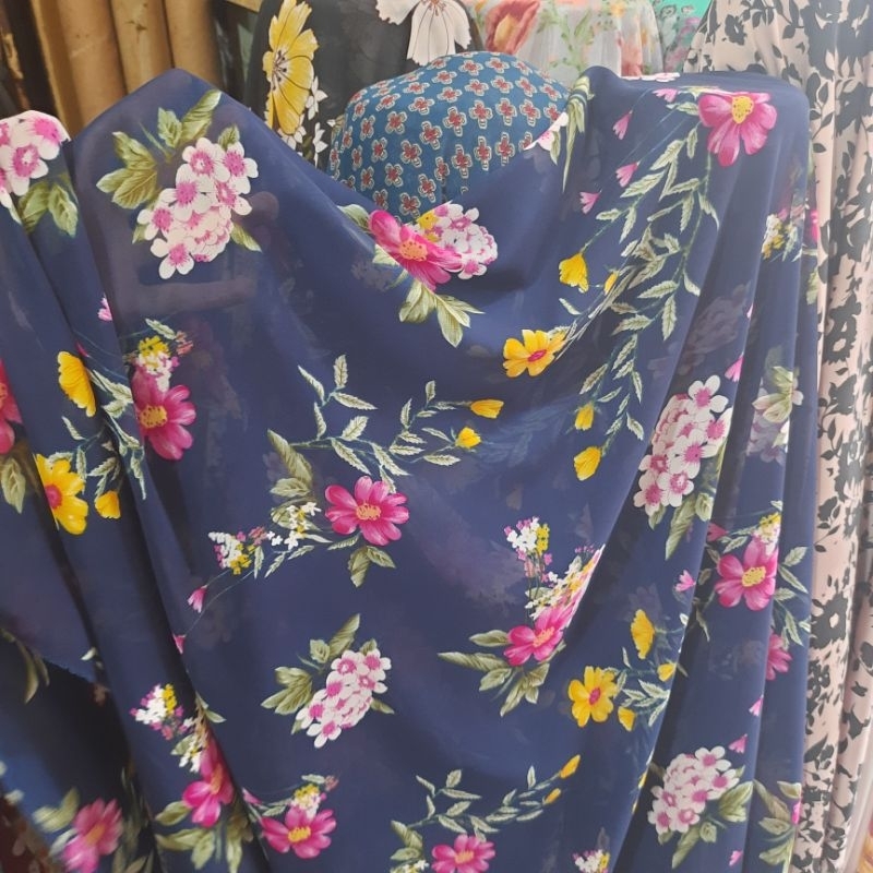 Jual kain sifon motif | Harga/0,5 m | kain sifon meteran | kain chiffon ...