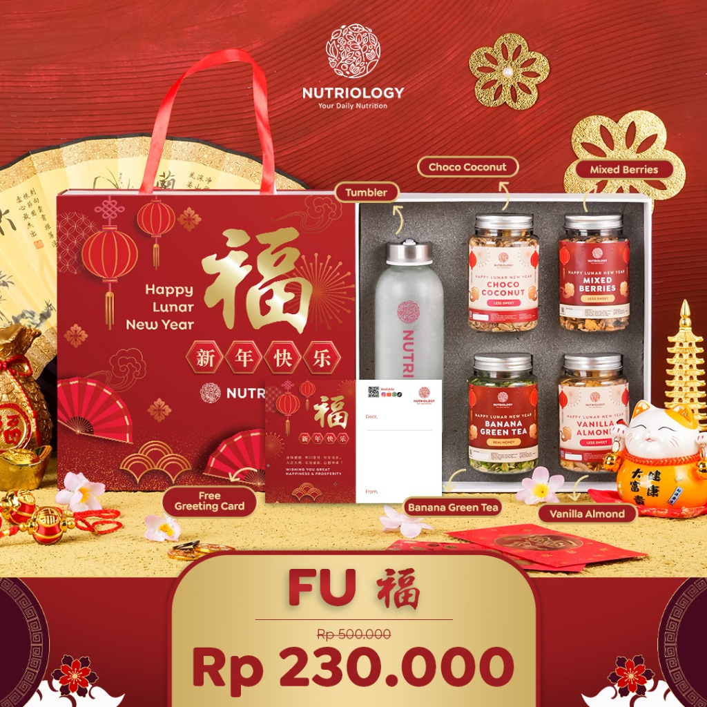 Jual Hamper Imlek Granola Nutriology FU Bingkisan Parsel Gift Parcel Hadiah Hampers premium ...