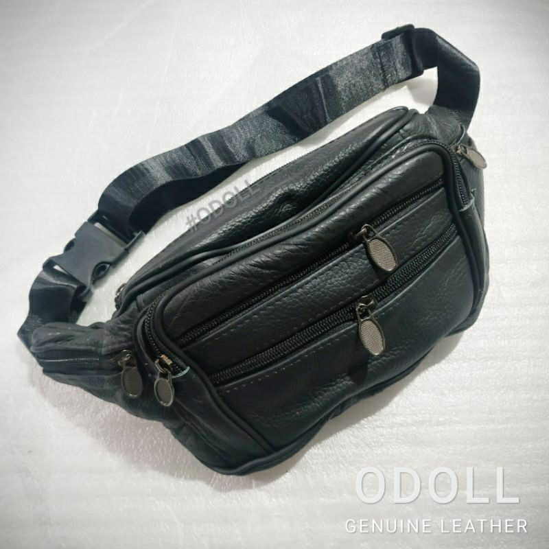 Jual Tas Pinggang Kulit Asli Pria | Tas Selempang Dada Waistbag Kulit ...